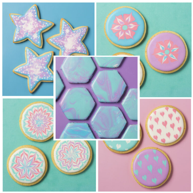 How To Decorate Neon Splatter Cookies With Royal Icing! - SweetAmbs