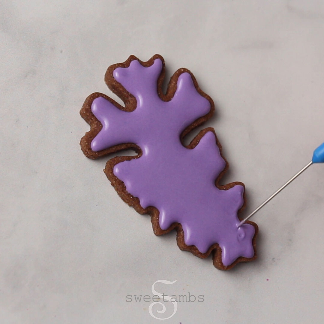 How To Decorate Lilac Cookies With Royal Icing - SweetAmbsSweetAmbs